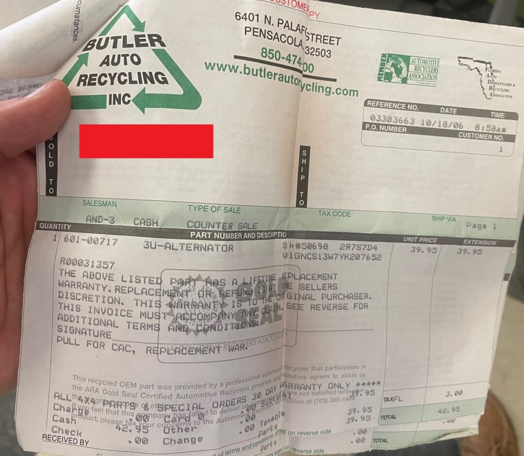 When Butler's Says Lifetime Auto Parts Warranty, We Mean It!